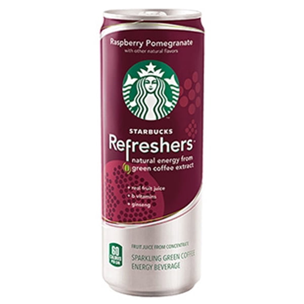 Starbucks Refreshers Raspberry Pomegranate Drink 12 oz Cans - Pack of ...