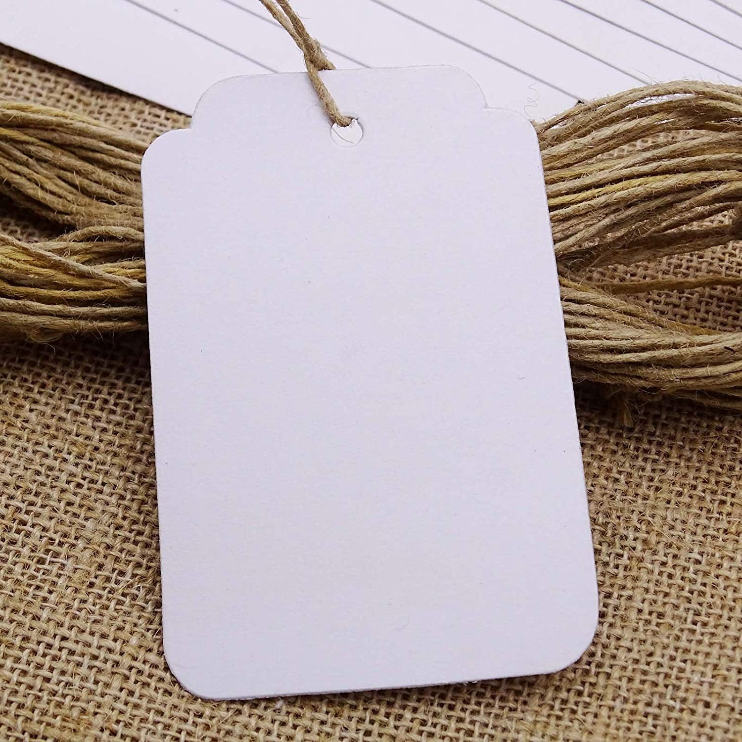 1000 Pcs Wedding Favor Hang Tag Rectangular Shape Paper Gift Tags with ...