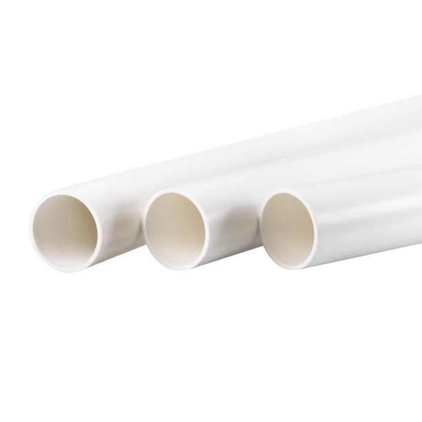 Uxcell 36mm ID x 40mm OD 0.5m White PVC Pipe Rigid Water Pipe Drain ...