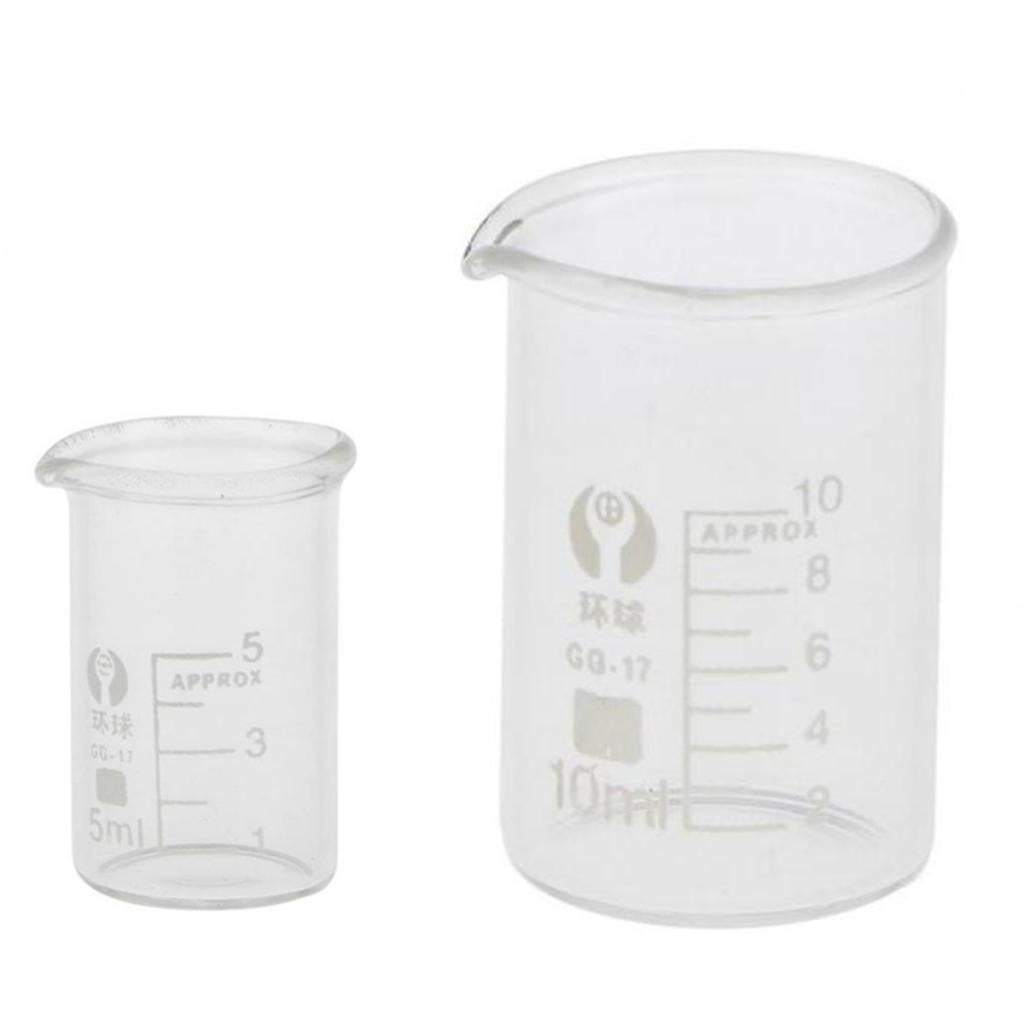 5mL & 10mL Lab Glass Beaker Borosilicate Containers - Walmart.com
