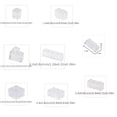110 Pcs Small Particles Mix Bricks Transparent Clear White Thick Brick ...