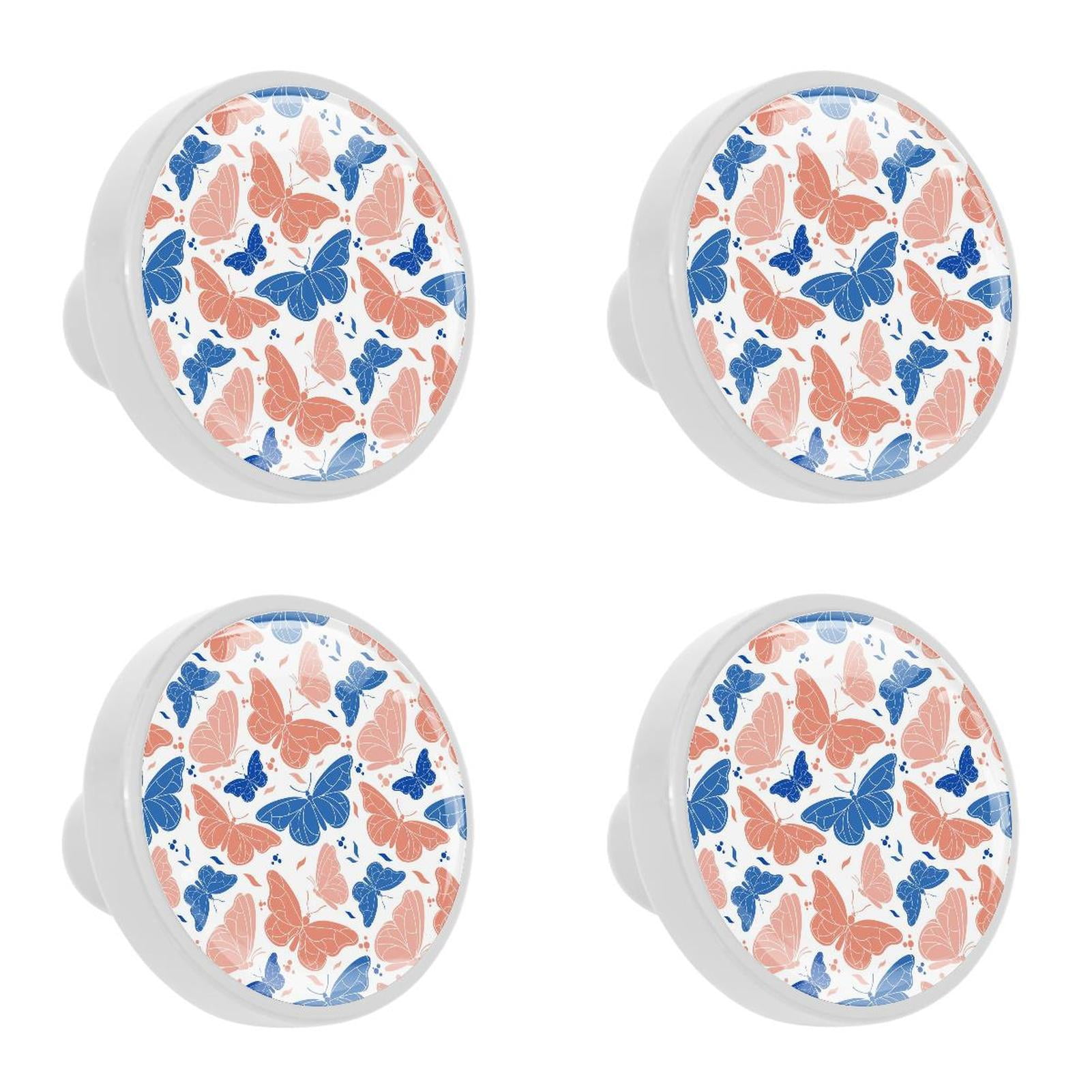 4 Pcs Butterfly Knobs for Kitchen Cabinet Cupboard Dresser Bookcase ...