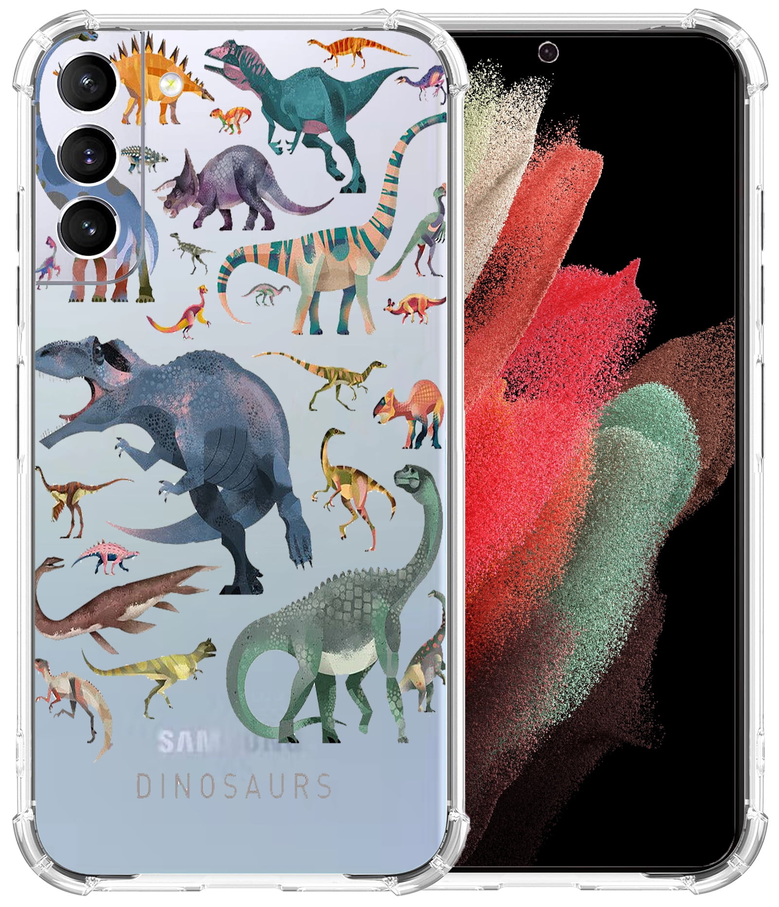 Jurassic Period Dinosaurs Collage Clear Case for Samsung Galaxy S23 ...