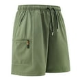 Akafmk Mens Cargo Shorts Solid Color Multi-Pockets 5" Beach Pants ...