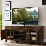 Home Square 60" Oak TV Stand in Rustic Autumn Finish - Set of 2 ...