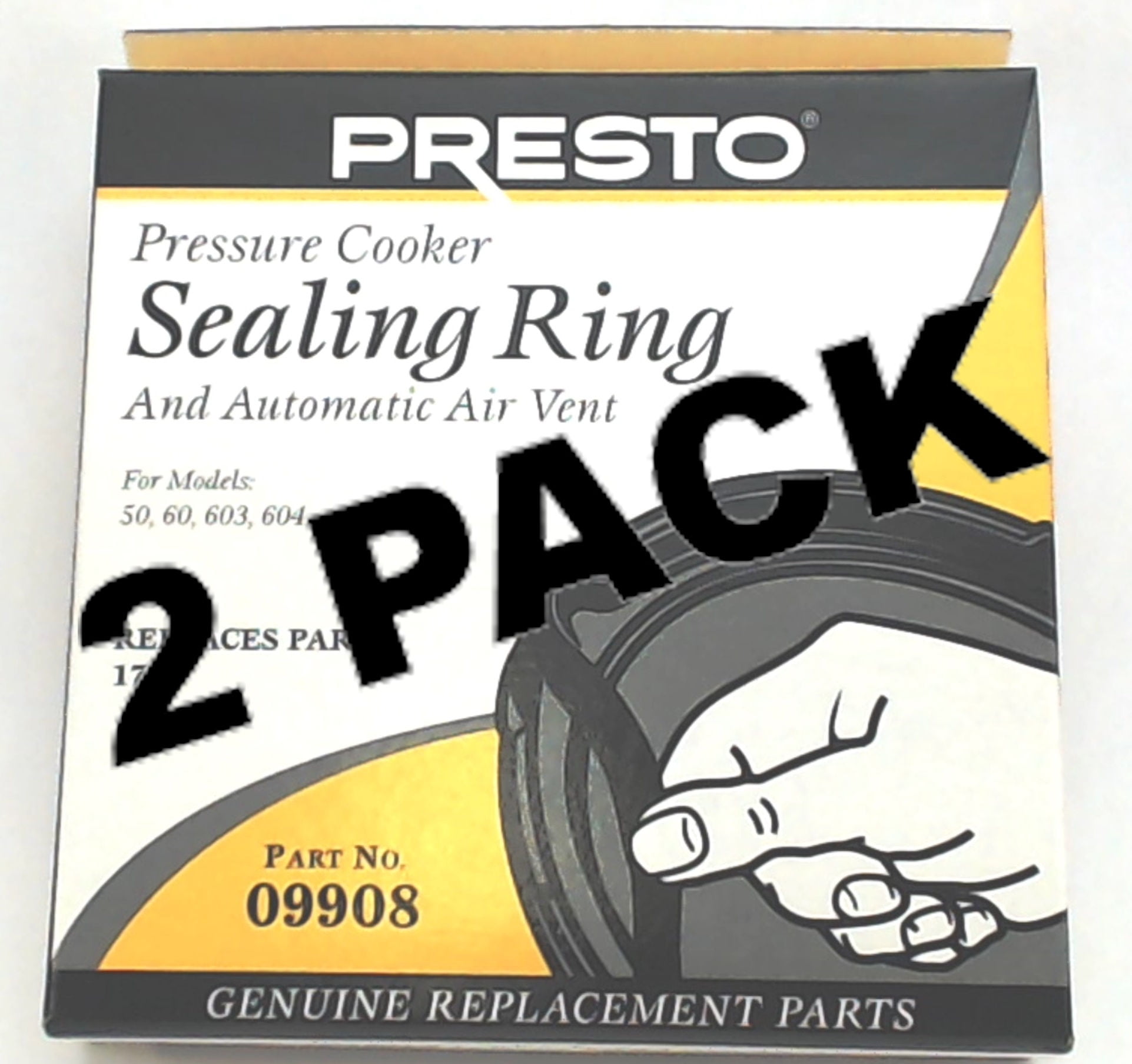 2 Pk, Presto Pressure Cooker Sealing Ring Gasket 09908 - Walmart.com