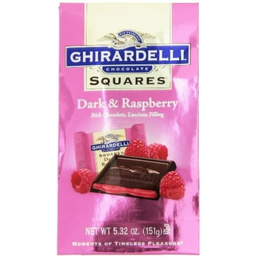 GHIRARDELLI Dark Chocolate Raspberry Squares, 9 oz Bag - Walmart.com