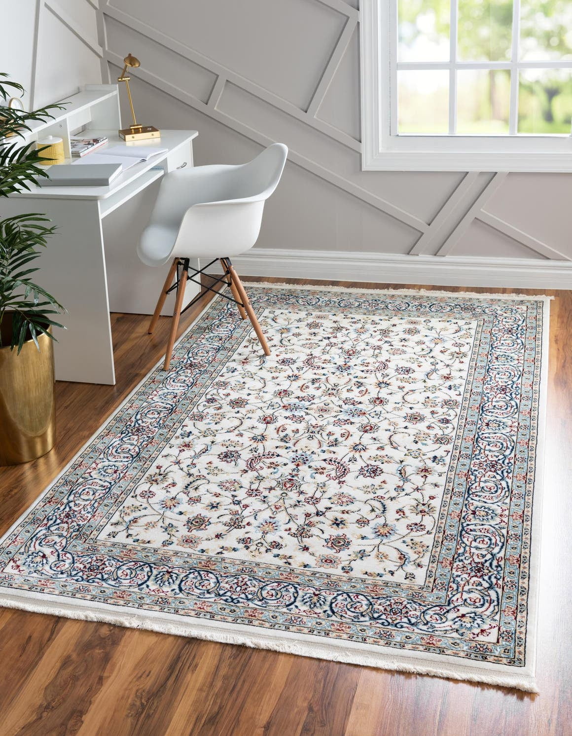 Rugs.com Rabia Collection Rug – 7' 10 x 11' Ivory Low Rug Perfect For ...