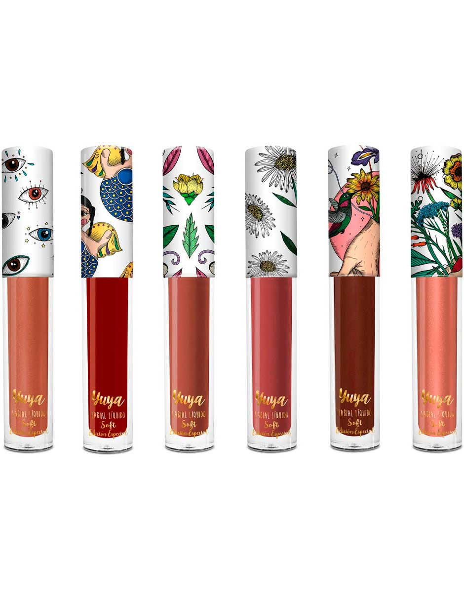 Yuya - Paquete 6 Labiales Soft (Existir, Paraíso, Floreces, Margarita ...
