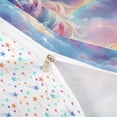 Aikeke Dreamy Princess Unicorn Bedding, Watercolor Rainbow Duvet Cover ...