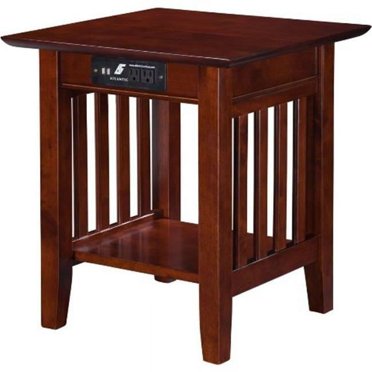 Nantucket End Table with Charging Station in White - Walmart.com