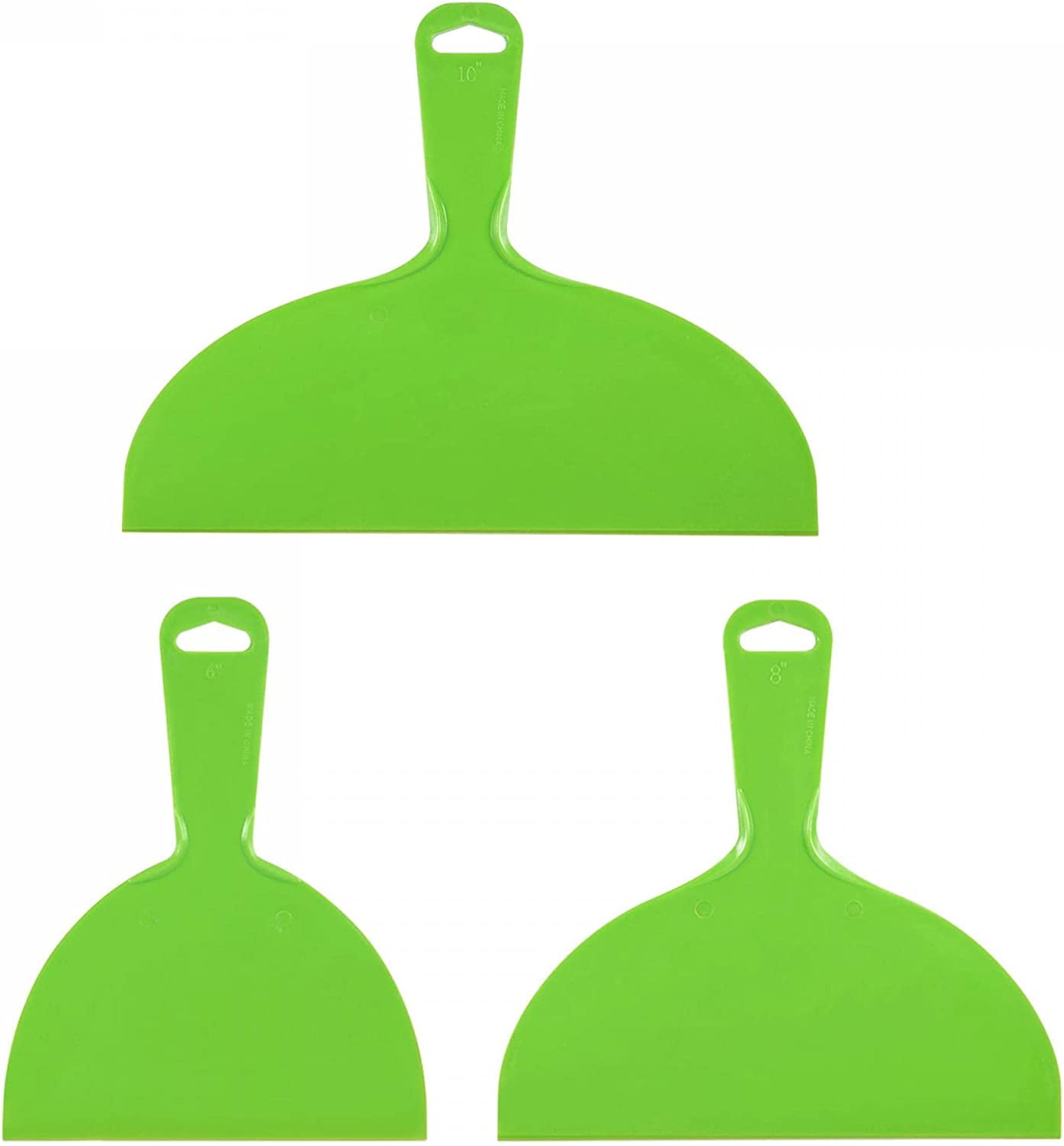 Putty Scraper Set (6", 8", 10") Flexible Plastic Putty Knife for Taping ...