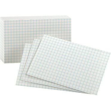 Ruled Index Cards, 3" x 5", White, Pack of 100 - Walmart.com
