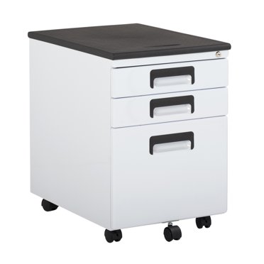 Osp Designs 3 Drawer Metal Filing Cart, White - Walmart.com