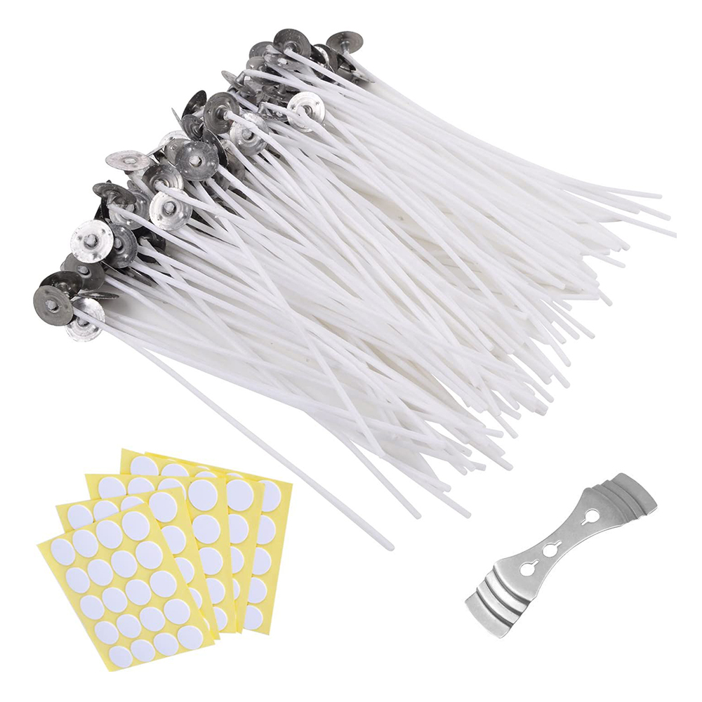 Mecha de vela con pegatina - 15 cm 100 Mecha de vela y pegatinas de 100 ...