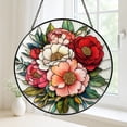 Acrylic Sun Catcher Window Hanging Floral Design, Decorative Panel for ...