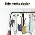 IOCOCEE Clothes Rack, Double Storage Garment Rack with 6 Hooks, Shirt ...