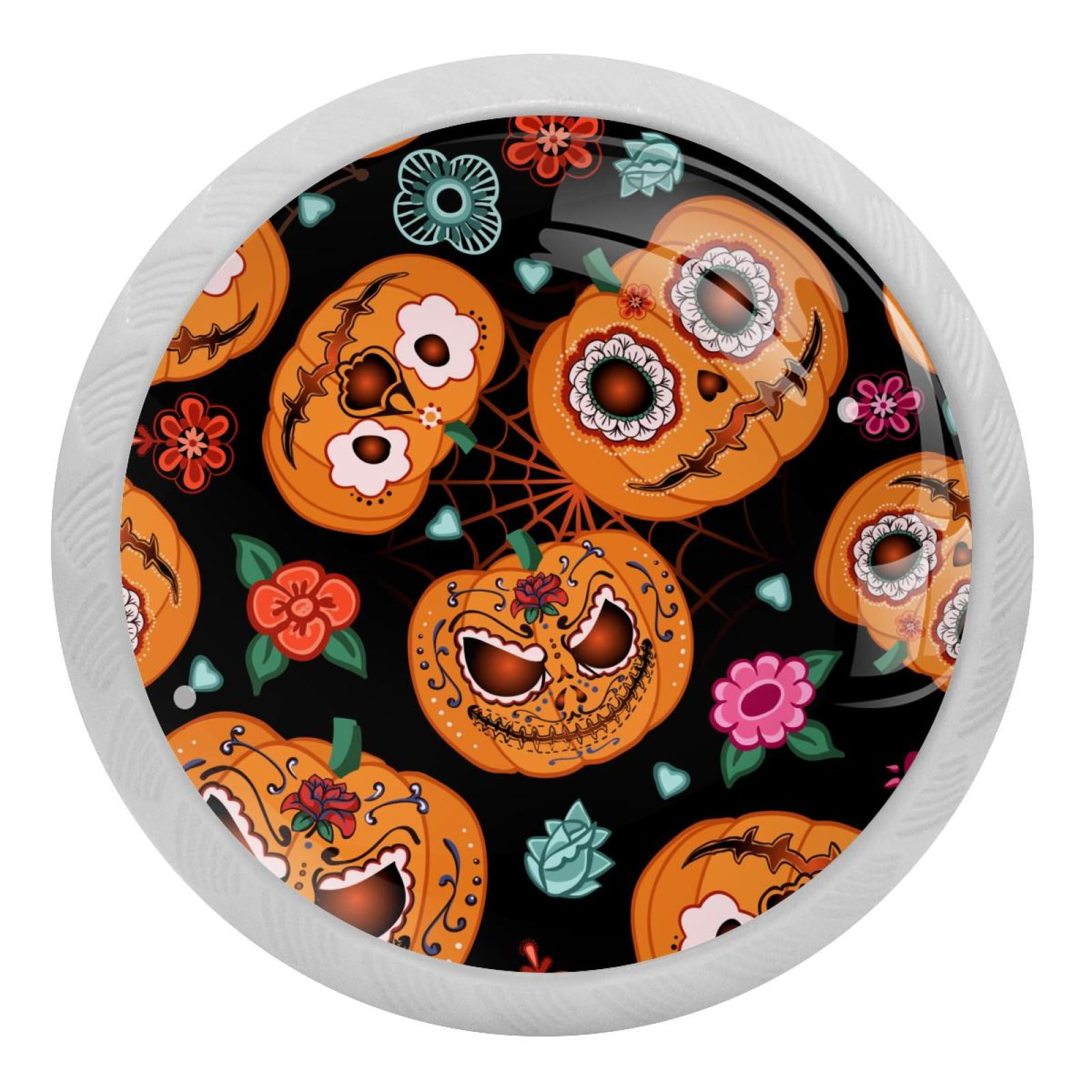 4PCS Round Halloween Cabinet Fluorescence Knob Glowing in the Dark ...