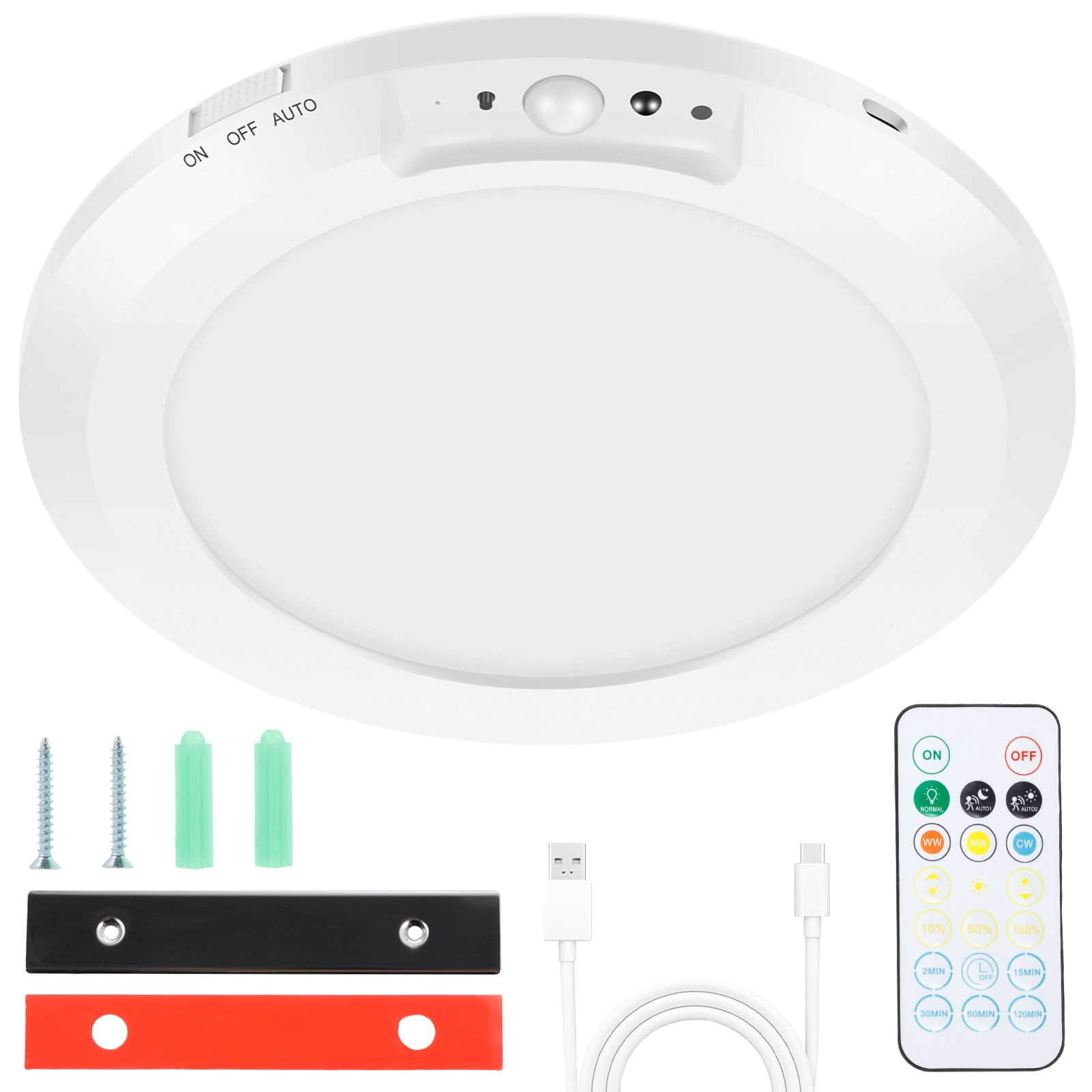 Motion Sensor Ceiling Light 3 Working Modes Magnetic Ceiling Light 3 ...