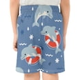BZSMCE Adjustable Drawstring Casual Shorts With Cute Swimming Circle ...