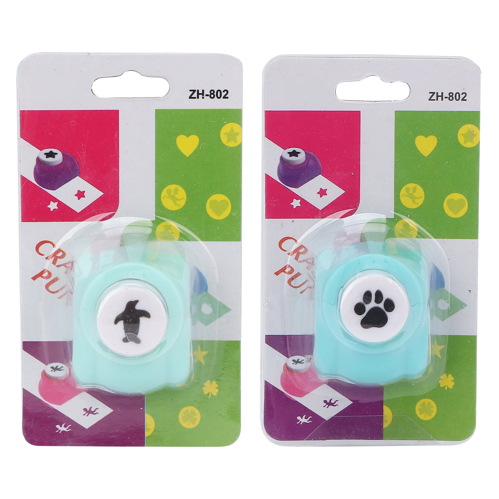 2pcs Punch Craft Set Mini Paper Hole Punch Penguin Bears Paw Shapes ...