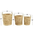 DecMode Coastal Brown Seagrass Woven Storage Basket, Set of 3 21", 18 ...