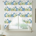 Cartoon Dinosaur Swag Curtain Valance for Window 2 Panels Modern Green ...