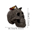 2026 Halloween Indooor Decoration Floral Carved Skull With Butterflies ...