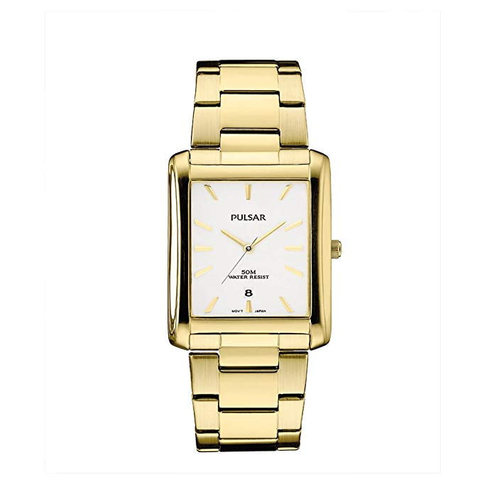 Pulsar PG8268 Unisex Gold Tone Stainless Steel Preal Quartz Watch ...