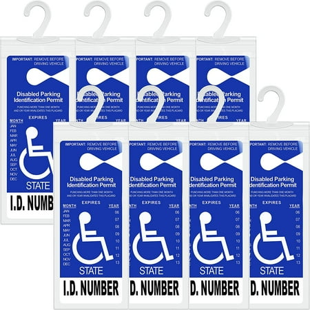 8 Pieces Handicap Parking Placard Ultra Transparent Disabled Parking ...