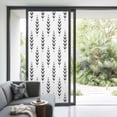 Black Leaf Window Privacy Film, Modern Abstract Minimalist Vertical ...