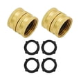 Solid Brass Female To Fem ale Faucet Fitting Double Water Hose Two Way ...
