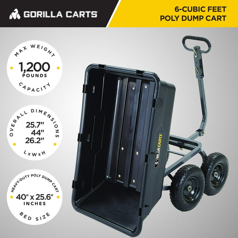 Gorilla cart 6 cu ft store