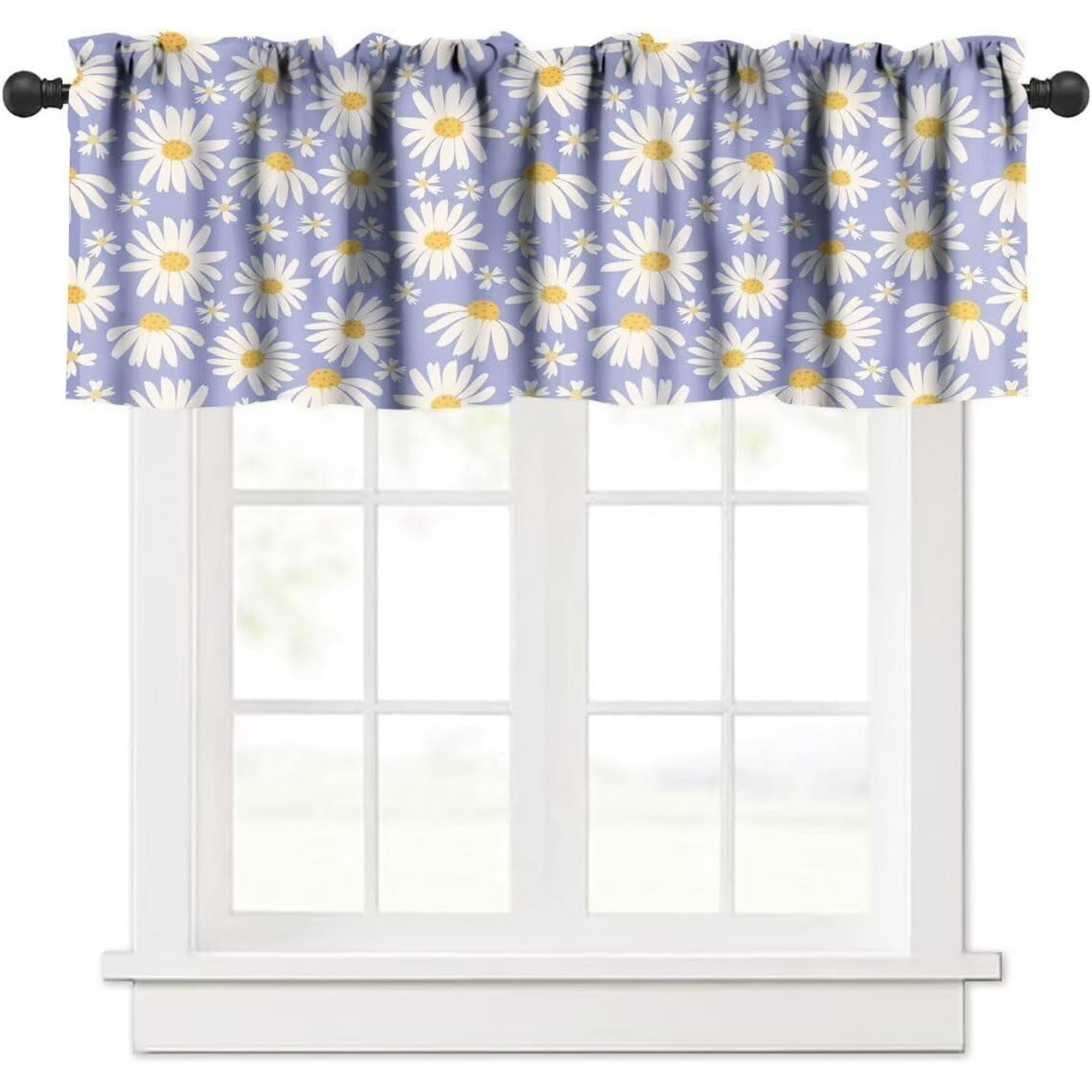 Click here for Feierkongpong White Daisy Valance  Cartoon Cute Da... prices