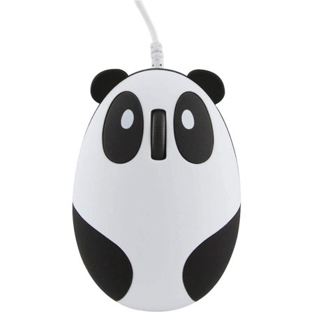 Panda Shaped Wired Mouse Super Cute Animal Series Cartoon Mini Portable ...