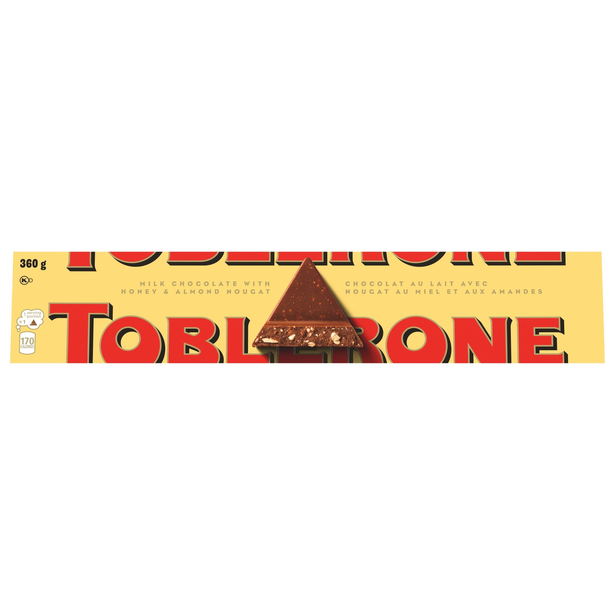 TOBLERONE, Milk Chocolate with Honey and Almond Nougat, Holiday ...