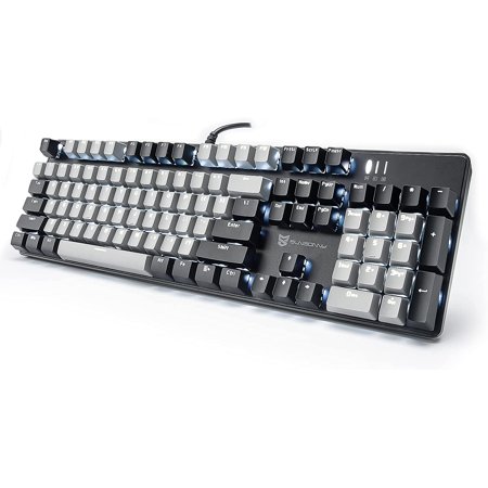 Mechanical Gaming Keyboard with White LED Backlit, 104-Key Anti ...