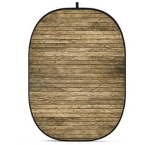 Glow CBA-WW0003 5x6.5' Fabric Collapsible Backdrop, Wooden Wall ...