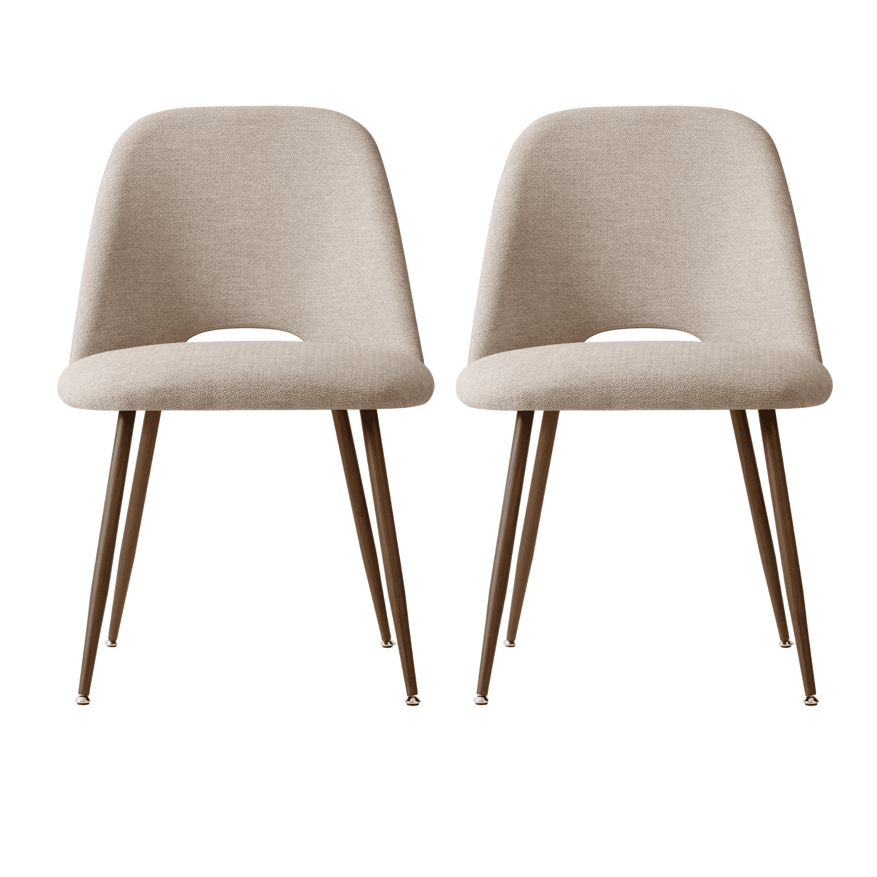Click here for Kossmai Set Of 2 Mid Century Modern Upholstered Di... prices