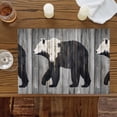 Brown Bear Form Placemats Set of 2 Impressionist Animal Silhouette ...