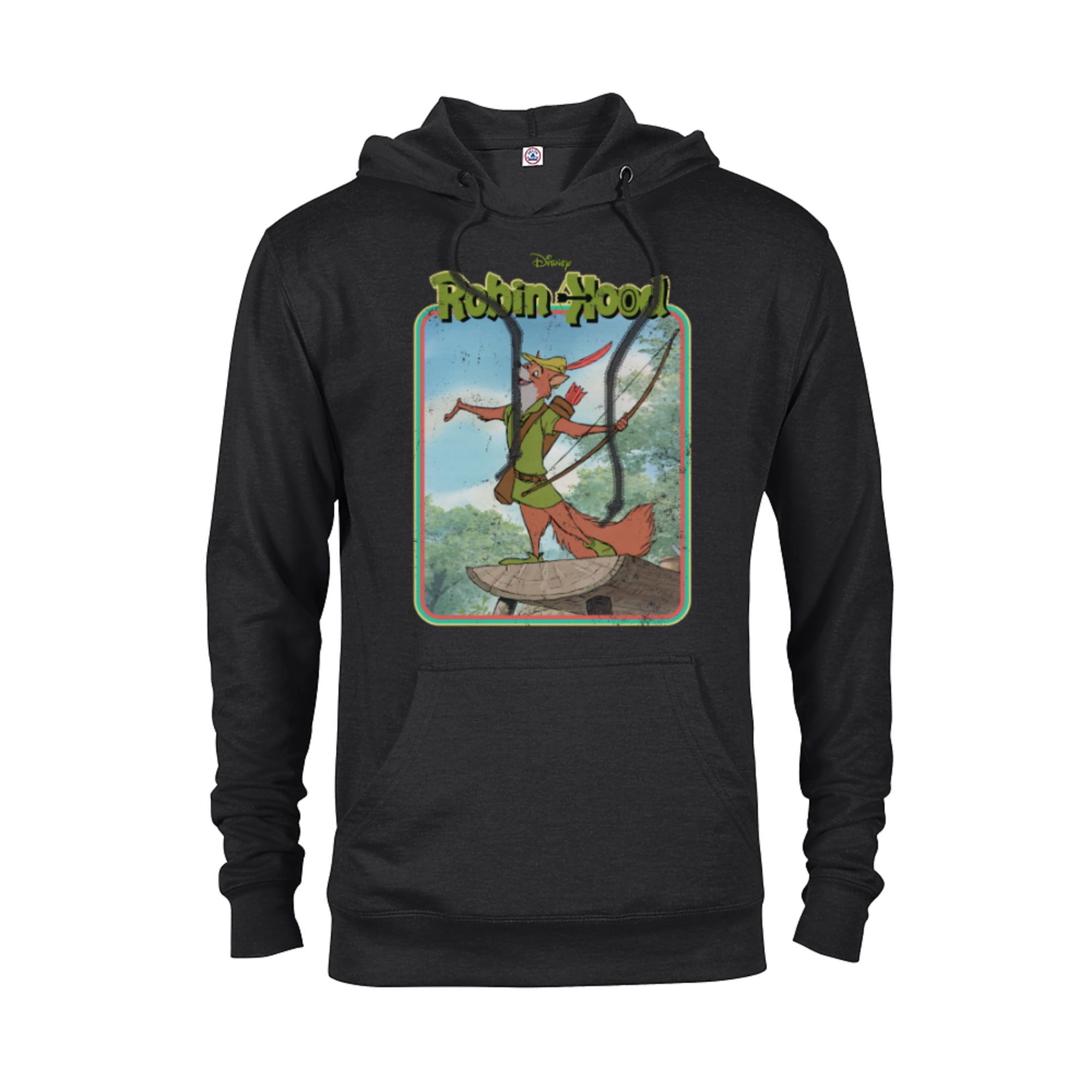 Disney Robin Hood Retro - Pullover Hoodie for Adults -Customized-Black ...