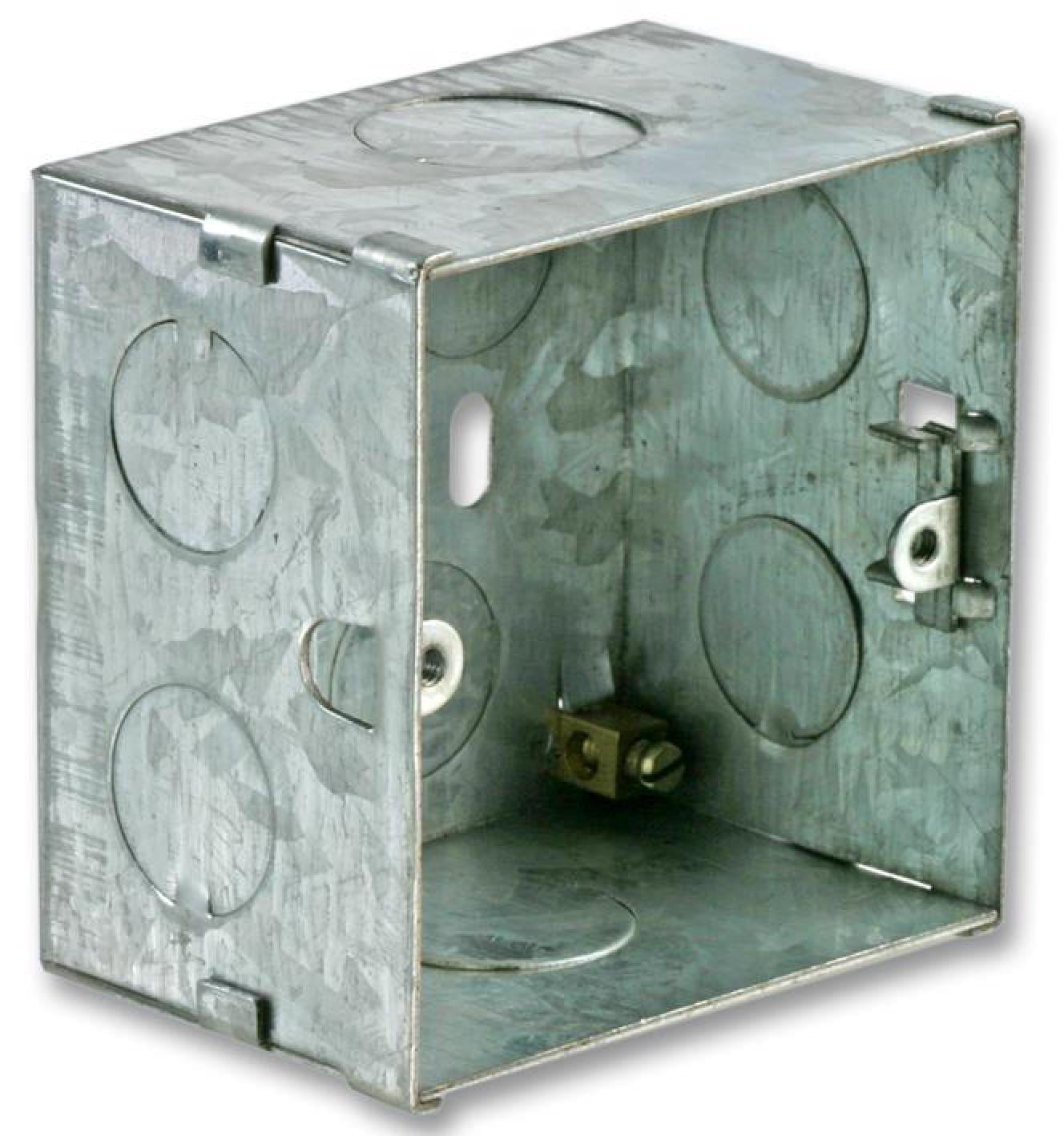 PRO ELEC - 1 Gang Metal Back Box, 47mm Depth - Walmart.com
