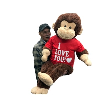 Extra Large 4 Foot Giant Stuffed Monkey with Baby, Soft Big Plush ...