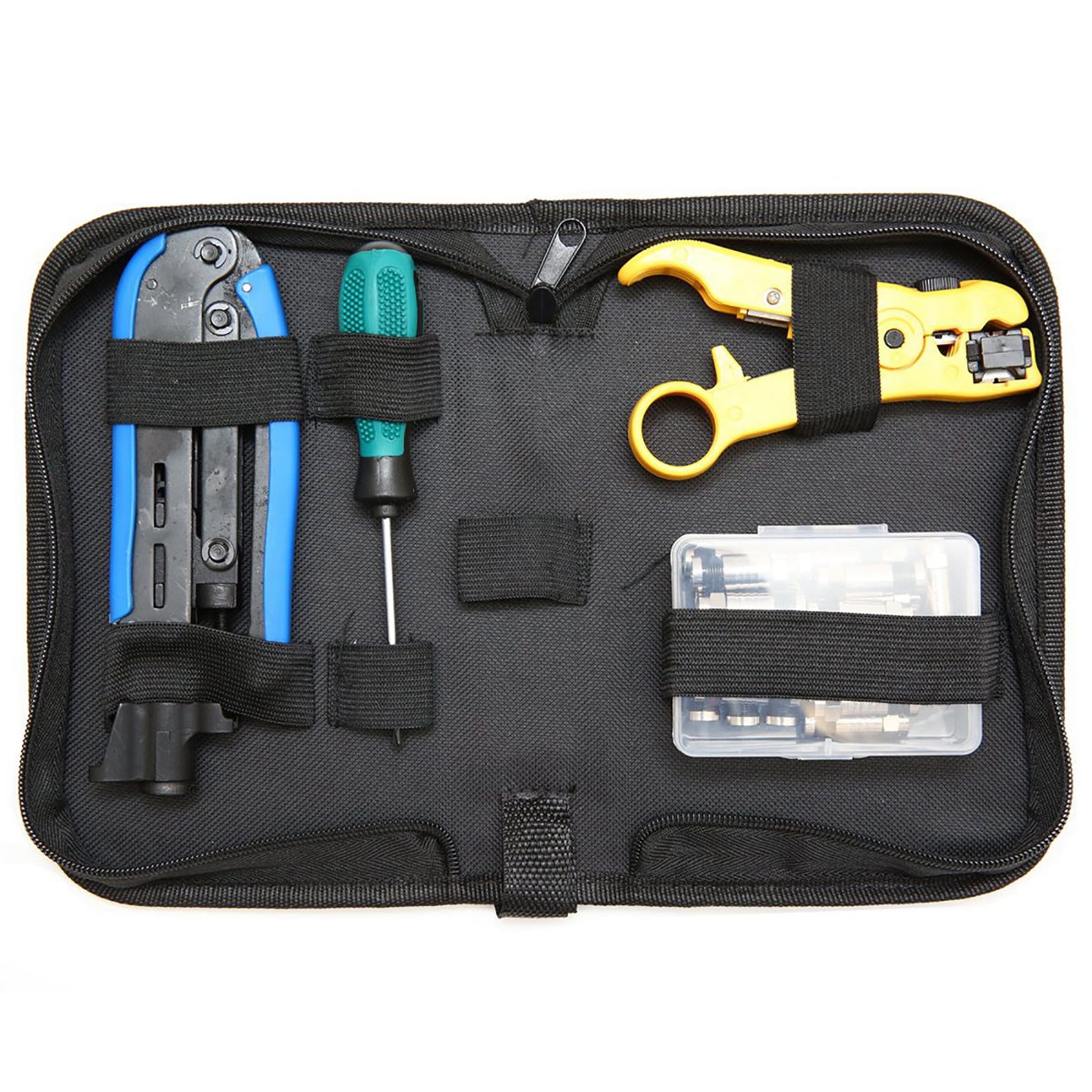 BE-TOOL Compression Tool Coax Cable Crimper Kit Adjustable RG6 Coaxial ...