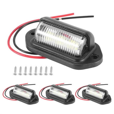 2Pcs Waterproof 6-Led 12V License Plate Light Car Boat Truck Trailer Step Lamp - Walmart.com