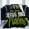Pickles Blanket Gifts for Kid Women Just a Girl Who Loves Jesus and ...