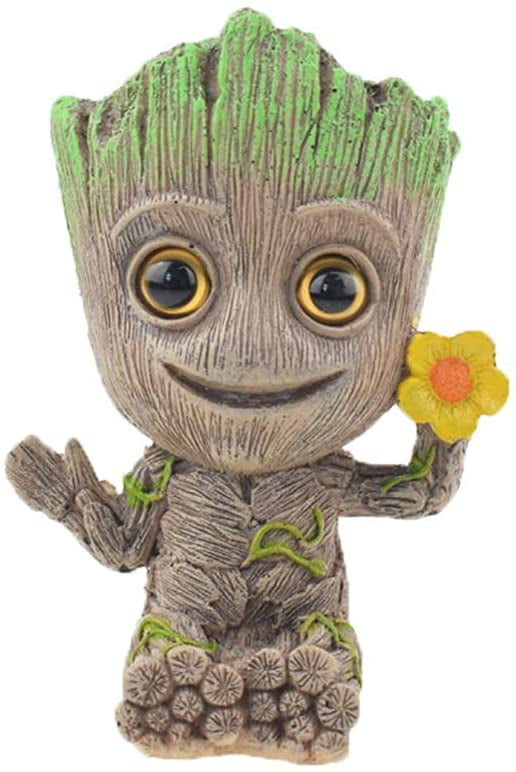 Aquarium Decoration Air Bubbler Mini Tree Shape Baby Groot Aquarium ...