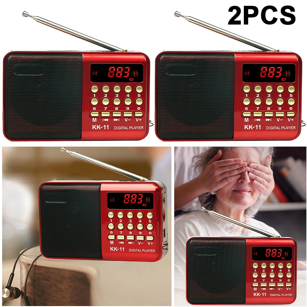 DQrwqpou K11 Mini Radio Portátil Mano Reproductor MP3 FM Digital ...