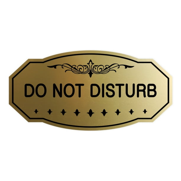 Victorian Do Not Disturb Sign (Brushed Gold) - Large - Walmart.com