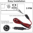 ASIASN-CB Power Cord 3 Pin Plug Cable 12V Car Cigarette Lighter Plug ...